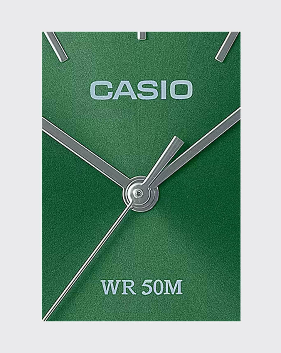 Casio Analogue Retro | MTPB145D-3A | Steel | Green | Trainers AU – trainers