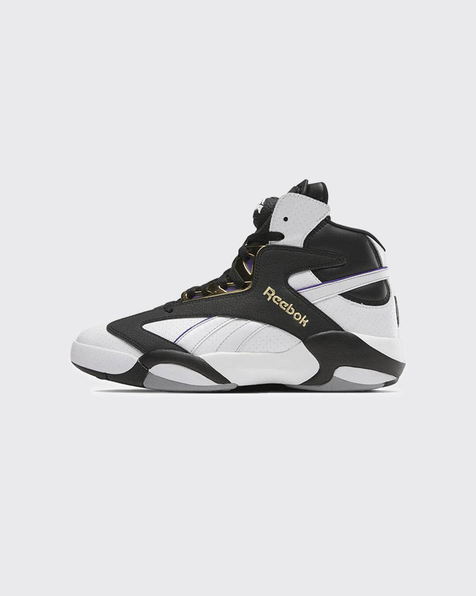 reebok shaq attaq 100032830 | Shoe | White | Black | Gold | Trainers AU ...