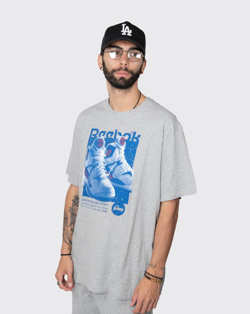 Reebok GS Retro Pump Tee | HS4849 | Heather Grey | Trainers AUS – trainers
